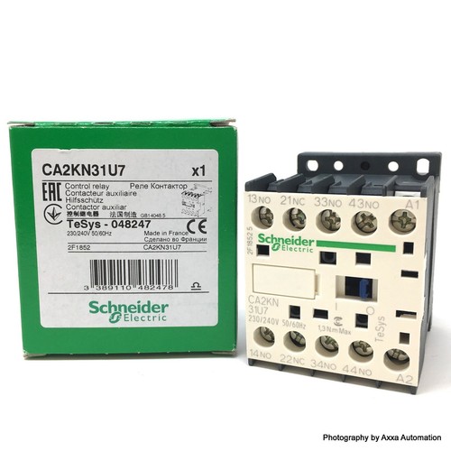 Control Relay CA2KN31U7 Schneider 230/240VAC 3NO/1NC CA2KN-31U7 | eBay