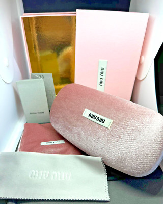 2 in 1 Miu Miu velvet hard Sunglasses Case and Box Large (Full set ...