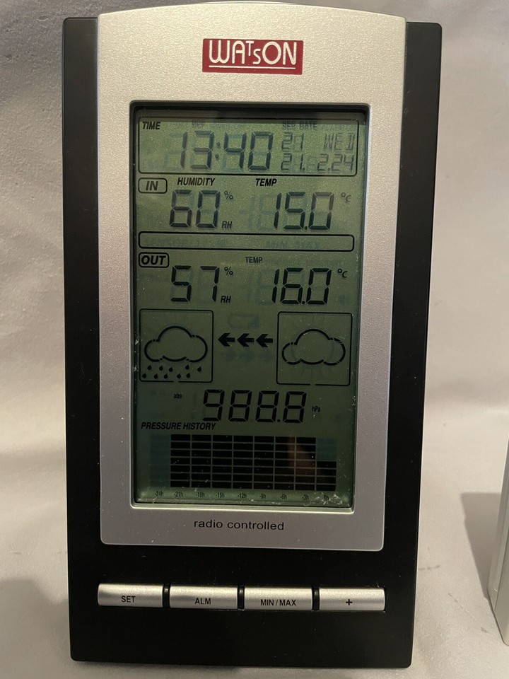W-8683 WIRELESS WEATHER STATION W8683 temperature humidity min max ...
