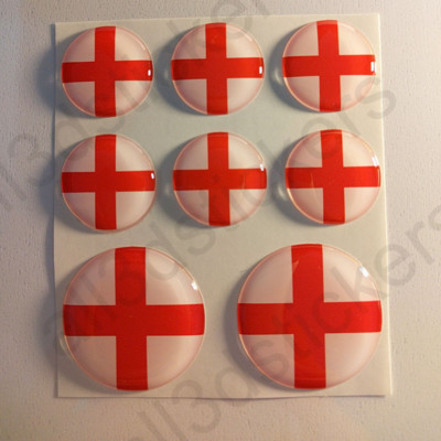 Stickers England Gel Domed Resin 3D Flags England Vinyl Sticker Decals ...