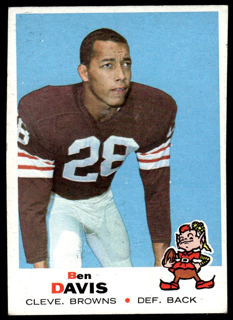 1969 Topps Ben Davis RC Cleveland Browns #187 | eBay