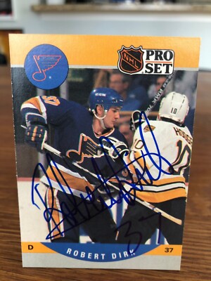 1990-91 PRO SET #522 ROBERT DIRK SIGNED AUTOGRAPHED CARD A | eBay
