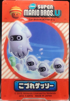 Blooper kids New Super Mario Bros U Vintage Plastic Card Nintendo ...