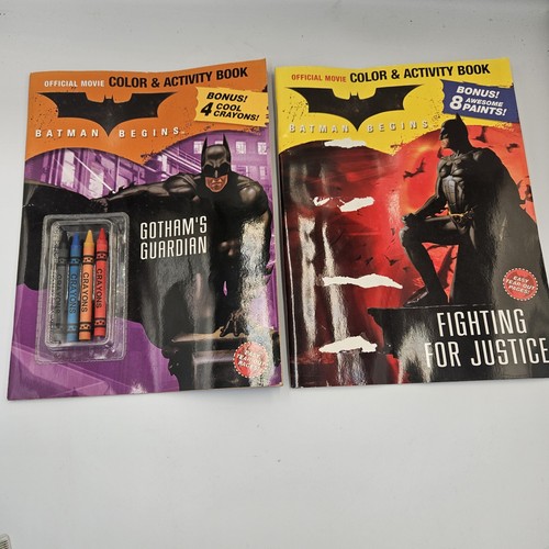 Batman Begins Color & Activity Books Lot of 2 Rare from 2005 - NEW ...