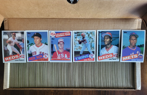 1985 Topps Baseball Complete 1-792 Card Set NM-MT McGwire Clemens ...
