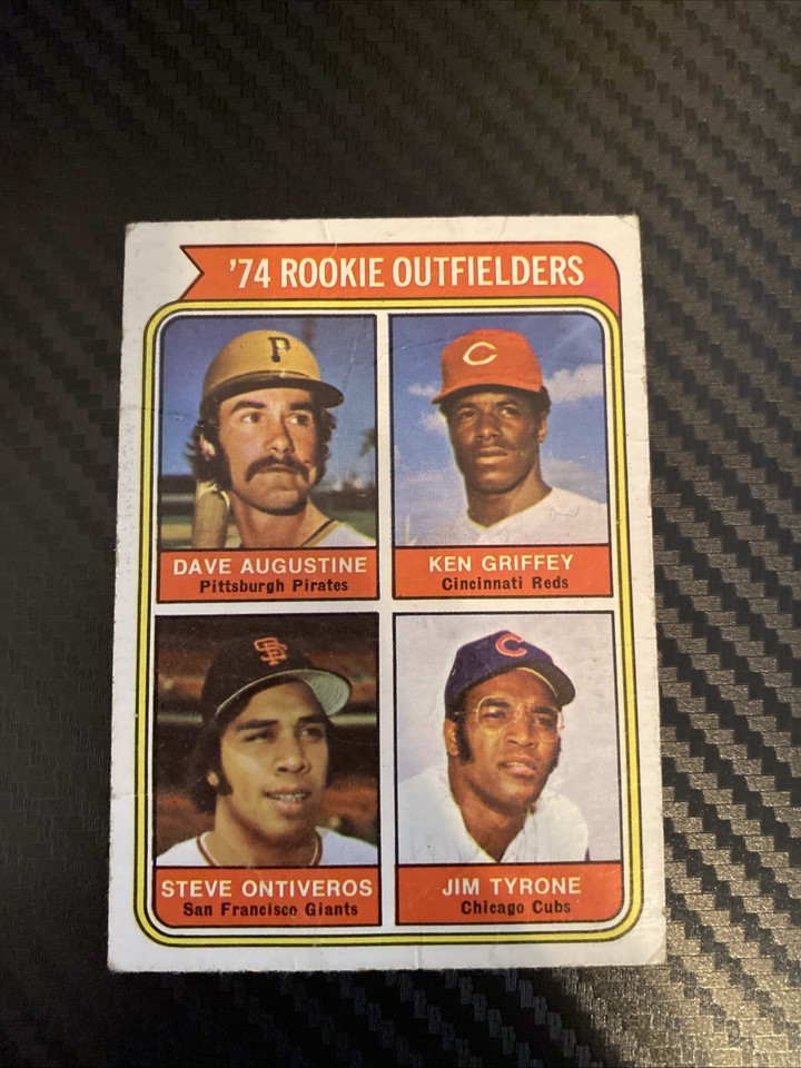 74 Topps Rookie Outfielders #598 Ken Griffey,Steve Ontiveros,Dave ...