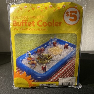 Indoor/Outdoor Inflatable Tabletop Buffet Ice Cooler 43"x25" Party ...