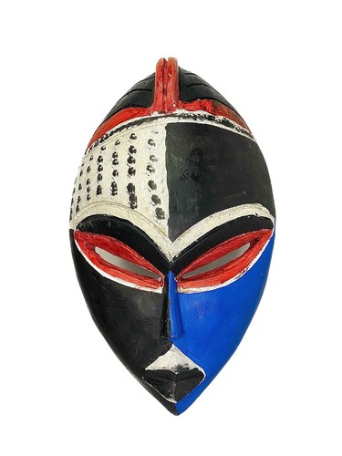 African Mask Handmade Wood Mask from Africa, Hausa Spiritual Protector ...