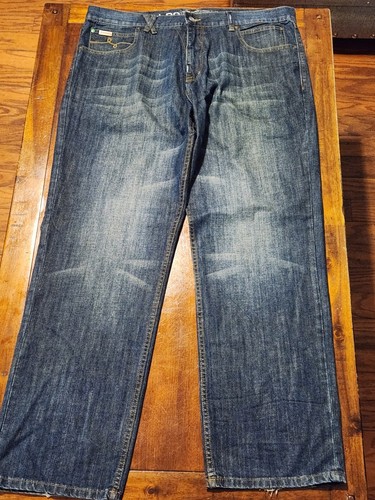 Vtg LRG Lr Geans 40x34 Blue Wide Leg Jeans Baggy Embroidered Y2K 90s ...