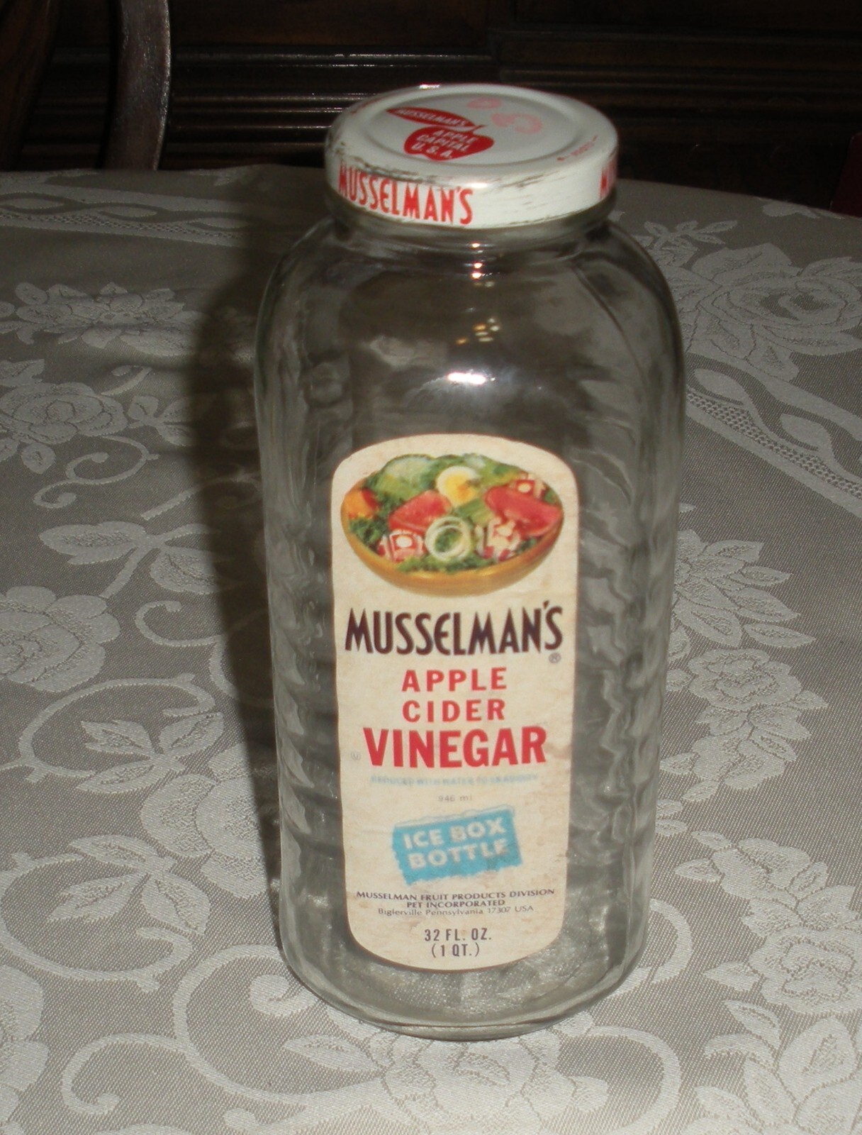 Vintage Musselman’s Apple Cider Vinegar glass jar 1 quart | eBay