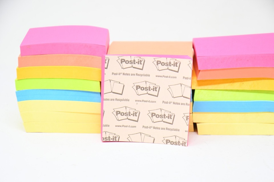 Post-it Brand 3M 3 Inch X 3 Inch Post-It Notes 23 Pads Neon Color | eBay