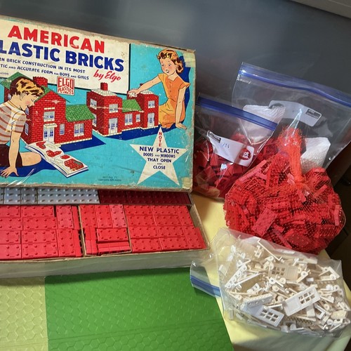 Vintage American Plastic Bricks 1950’s By Elgo Over 1000 Pcs | eBay