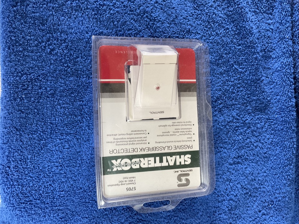 SENTROL WIRELESS GLASS PASSIVE BREAK DETECTOR SHATTERBOX # 5705. 7vdc ...