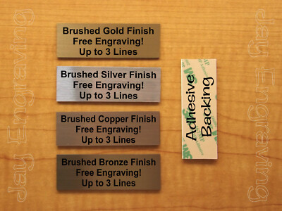 1.5x4 Custom Engraved Brushed Finish Tag Sign Plates | Memory Urn ...