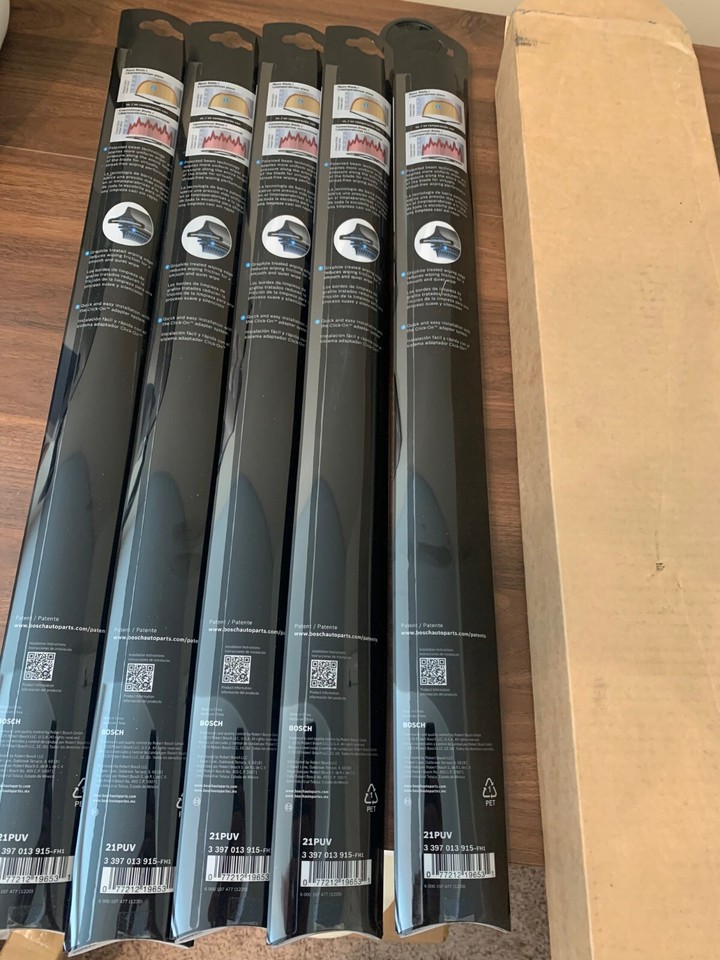 5 PACK - BOSCH PUREVISION 21 INCH WIPER BLADEs- - PART NUMBER: 21PUV | eBay