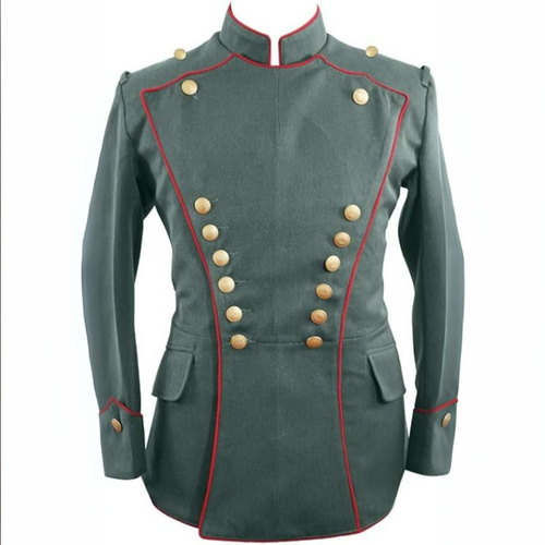 WWI German Empire Uhlan red pipped officer gabardine tunic Coat ...