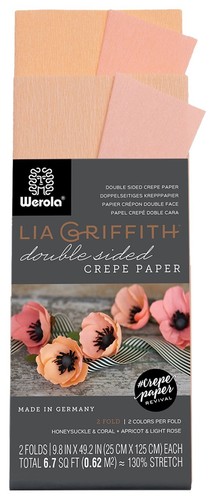 Lia Griffith Double Sided Crepe Paper Folds Roll, 6.7-Square Feet ...