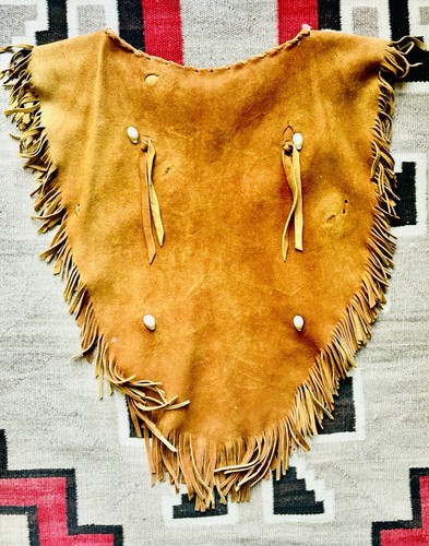 Antique Native American beaded Leather Hide Poncho | eBay