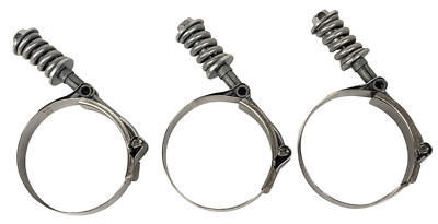 (3-PACK) NEW OEM Heavy Duty T Bolt Spring Loaded Clamp hose for Paccar ...
