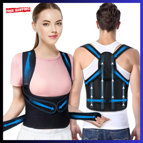 Back Brace Posture Corrector Women-Men Shoulder Straightener Adjustable ...