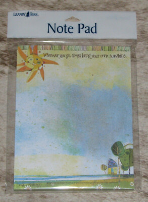 LEANIN TREE "Wherever You Go, Bring Your Sunshine"~Note Pad 60 sheets~#63140~ | eBay