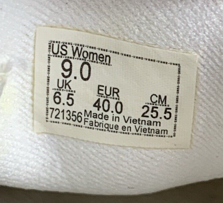 VANS Off The Wall Classic Slip On Skate Loafer Shoes Size 9 White ...