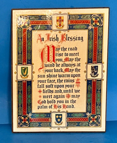 Excellent An Irish Blessing -Wall Plaque on Wood -9x7” -May the Road ...