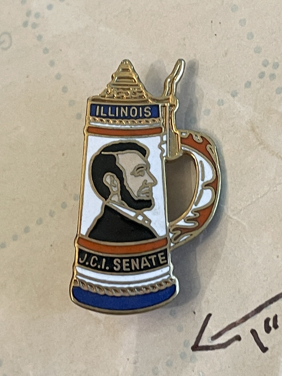 VINTAGE ILLINOIS JAYCEES JCI SENATE PIN ABRAHAM LINCOLN BEER STEIN | eBay