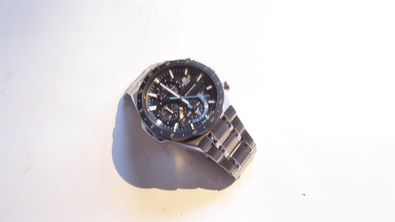 Pre-owned: Casio 5585 Edifice Solar Powered Gents Watch. Silver. EQS ...