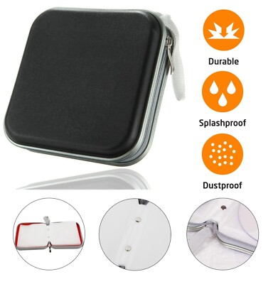 40 CD DVD Carry Case Disc Storage Holder CD Sleeve Wallet Ideal for In ...