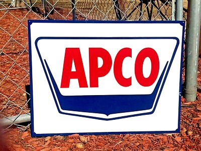 Vintage Old Skool Sty. APCO Gasoline Oil Gas Station Car Truck Hand ...