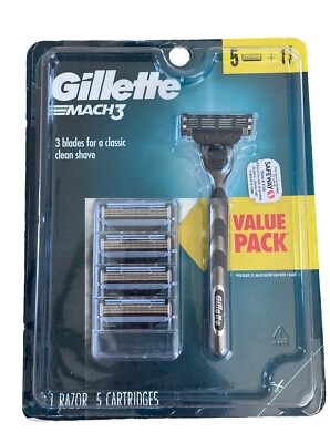 Gillette Mach3 Razor Value Pack - with 5 Cartridges (new)free shipping ...