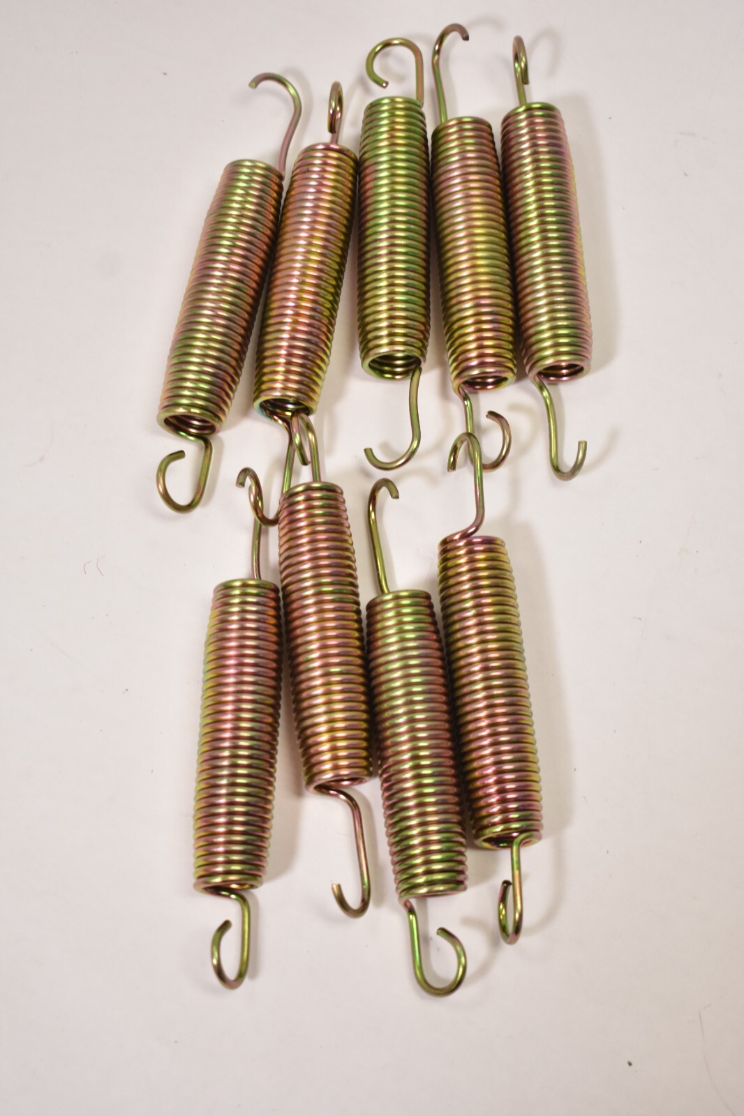 Lot of 9 Double Open Hook Spring Extensions Yellow Zinc Plated 7" Steel ...