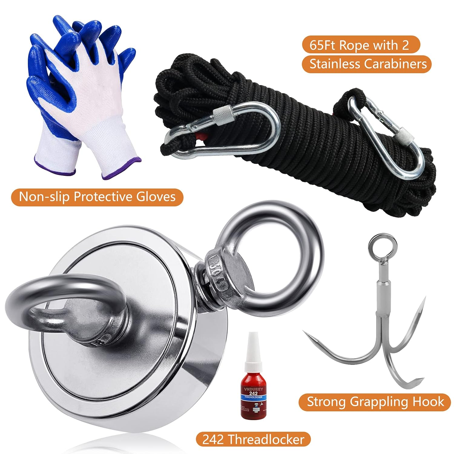 Super Strong Magnet Fishing Kit, Fishing Magnets 760 LBS Pulling ...