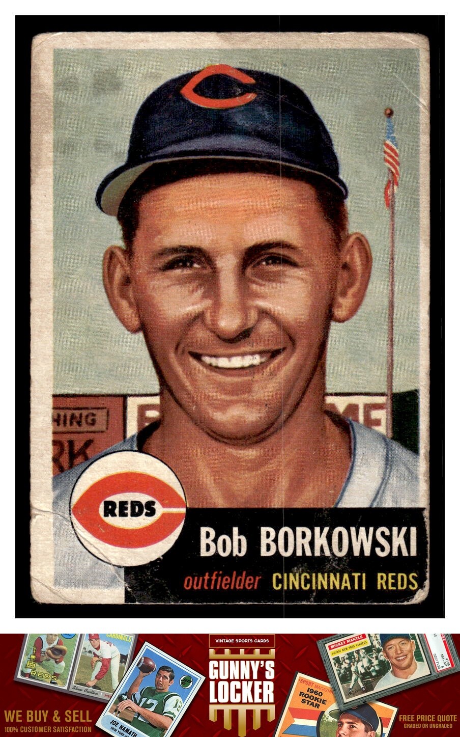 1953 Topps Bob Borkowski 7 Cincinnati Reds | eBay