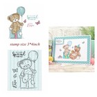 Lovely Bears Friends Clear Stamps Seal Embossing Stencil Album Craft ...