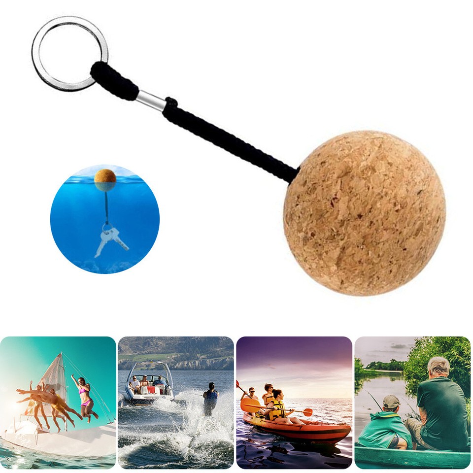 50mm Boat Floating Cork Keyring Water Buoyant Ball Floating Key Chain ...