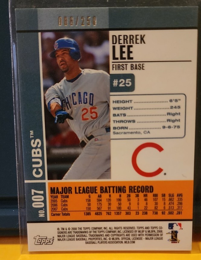 💥2008 Topps Co-Signers #7 Derrek Lee 88 /250💥 | eBay