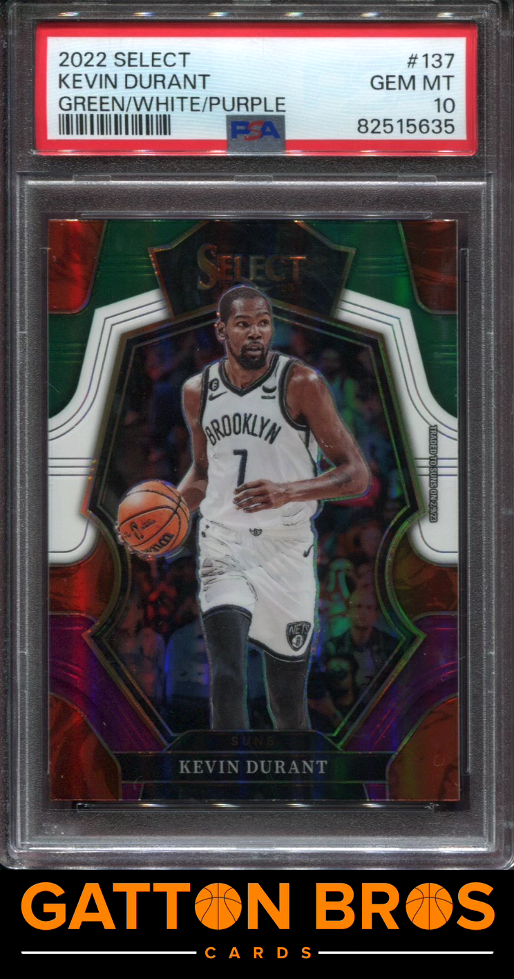 2022 Select Kevin Durant Green/White/Purple #137 PSA 10 GEM MINT | eBay