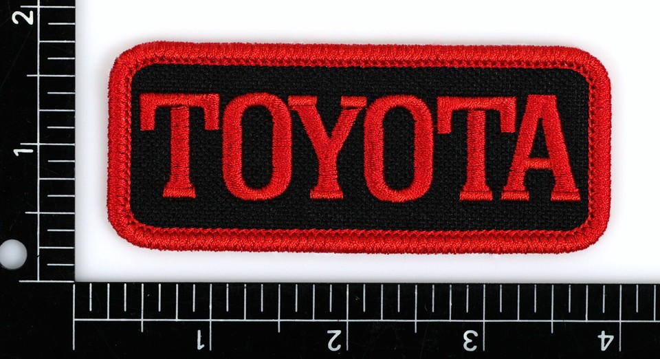 Toyota Embroidered Patch Black/Red Iron-On Sew-On Jacket Backpack Bag ...
