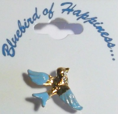 Bluebird of Happiness Lapel or Hat Pin in gold plate by OSC Made in USA ...