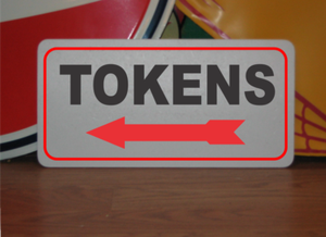 Tokens Left Arrow Metal Sign | eBay