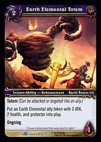 Earth Elemental Totem #92 RARE / Dark Portal ENG Warcraft TCG | eBay