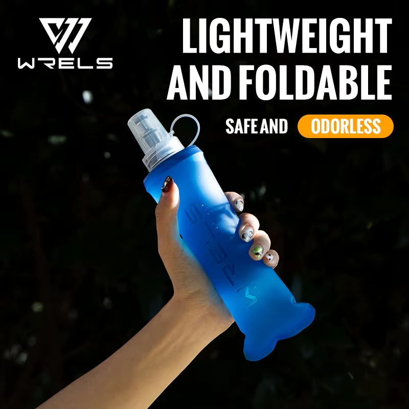 Folding Collapsible Water Bottle Running Water Bottle Soft Flask TPU ...