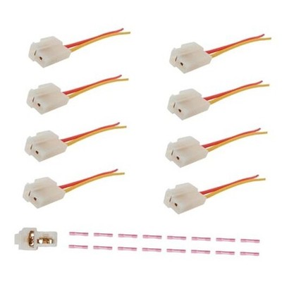 8Pack Universal Cooling Fan 2 Terminal Pigtail Plug Wire Harness ...