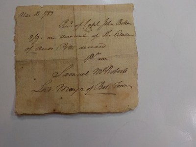 Revolutionary War Document 1783 English Captain England Paper History ...