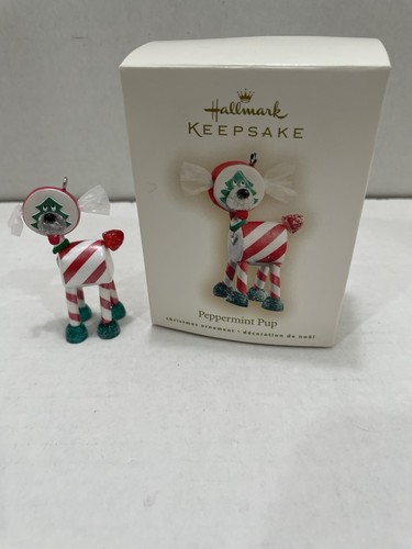 Hallmark Keepsake Peppermint Pup Christmas Ornament 2007 NEW | eBay
