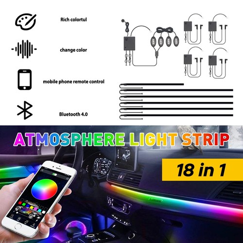 RGB Symphony Car LED Atmosphere Interior Acrylic Guide Fiber Optic ...