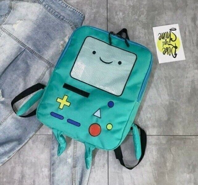 Ladies Backpack Canvas Backpack Anime Adventure Time Beemo BMO Gift | eBay