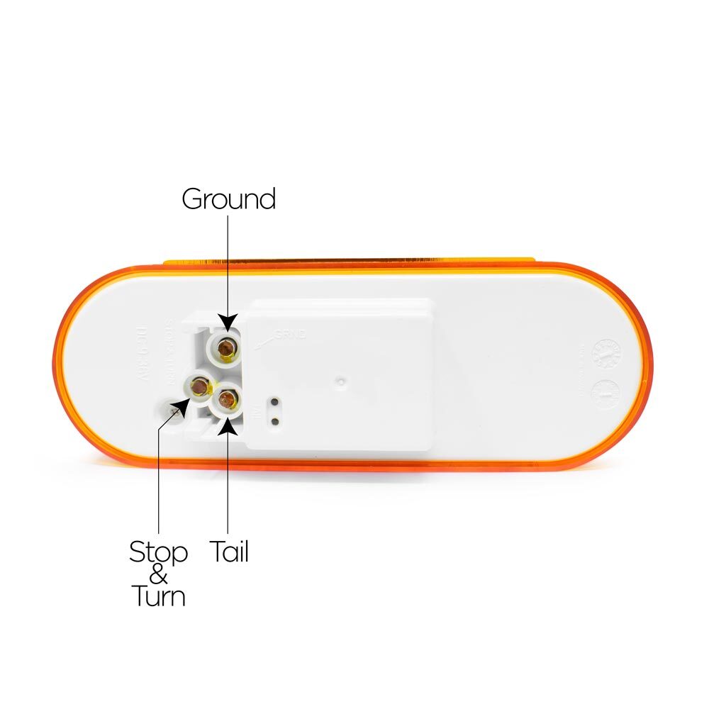 Pair of Pro LED ST65A 6" Oval Amber Strobe Lights - Replaces Buyers ...